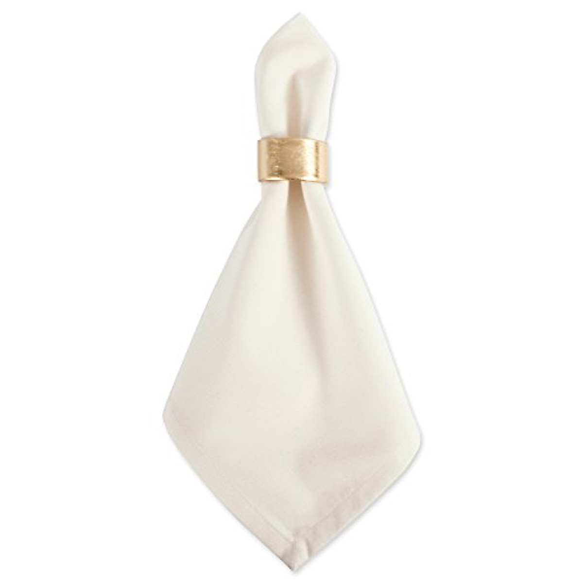 DII Basic Napkin Ring Collection Decorative, Gold, One Size, 6 Count