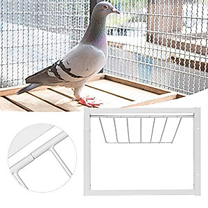 Birdcages T Trap, Pigeon Door Wire Bars Frame Entrance T Trap for Pigeon Birds House Door(30 * 26cm)