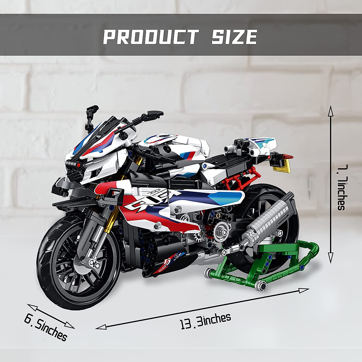 TOY PLAYER Motorcycle Building Set, 1:5 Model Kit Motorcycle, Gift for Kid 6 7 8 9 years, Adults and Motorcycle Fans