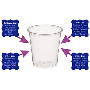 [400 Pack] HomeyGear Clear Disposable Plastic Cups, 400 Count, Small 3 oz. Drink, Snack, Dessert, Water, and Jello Shot Use, College Parties, Bachelor, Bachelorette, Office or Bathroom