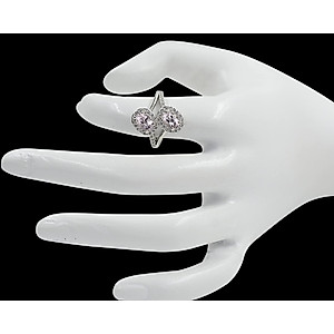 925 Sterling Silver Natural 7X5 MM Oval Cut Pink Morganite Gemstone Solitaire Unisex Proposal Engagement Ring Wedding Jewelry October Birthstone Gorgeous Ring Birthday Gift For Wife (Rhodium Plated Silver, 11)