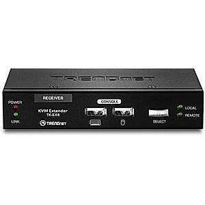 TRENDnet KVM Extension Kit, Extend Keyboard/Video/Mouse Controls, up to 100 Meters (328 ft.), Hot-Keys, Transmitter, Receiver, PS/2, VGA, TK-EX4