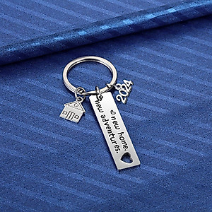 New Home Keychain 2024 Housewarming Gift for New Homeowner House Keyring Moving in Key Chain New Home Owners Jewelry from Real Estate Agent