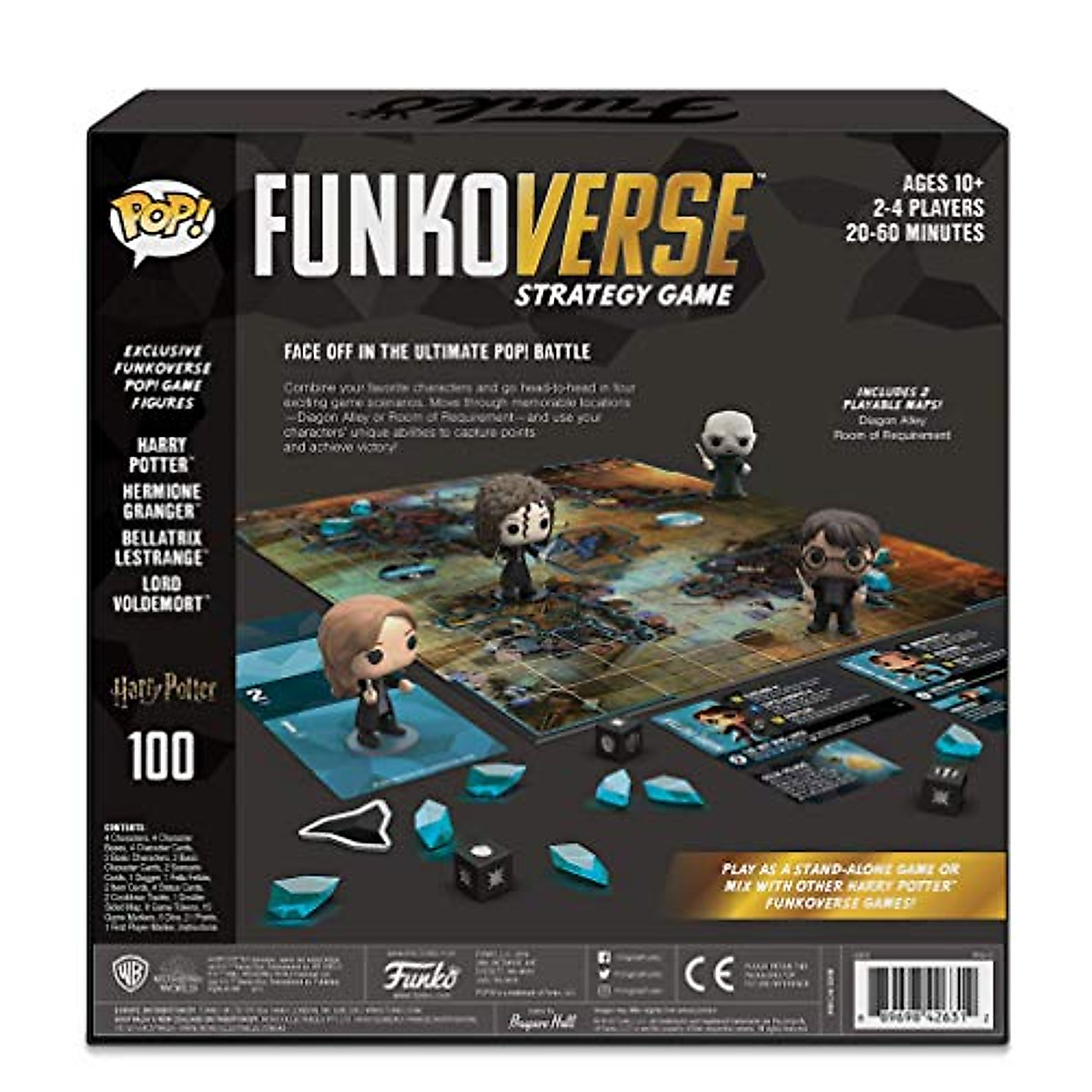 Funko Games Funko Harry Potter 100 Funkoverse - (4 Character Pack) ENGLISH Board Game, Multi Colour - Light Strategy Board Game for Children & Adults (Ages 10+) - 2-4 Players - Gift Idea