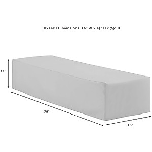 Crosley Furniture CO7506-TA Heavy-Gauge Reinforced Vinyl Outdoor Chaise Lounge Cover, Tan