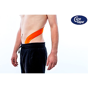 CureTape® Sports Kinesiology Tape Orange | 30% Stronger Adhesion | K-Tape for Extreme Conditions | Quick Dry Viscose | Waterproof Muscle Tape | for Increased Athletic Performance & Faster Recovery