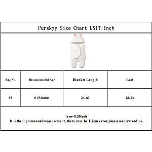 PURSKYY Baby Swaddle 0-6 Months, Newborn Receiving Blanket, Baby Boy Girl Cotton Sleeping Wrap, Cute Ultra-Soft Plush Essential for Infant, Unisex Winter Shower Gift