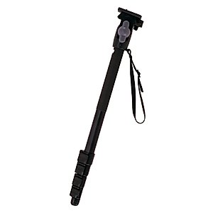 SLIK E-Z Pod Jr Monopod - Supports 8.5 lb (3.86 kg), for Mirrorless/DSLR Sony Nikon Canon Fuji Cameras and More - Black (617-200)