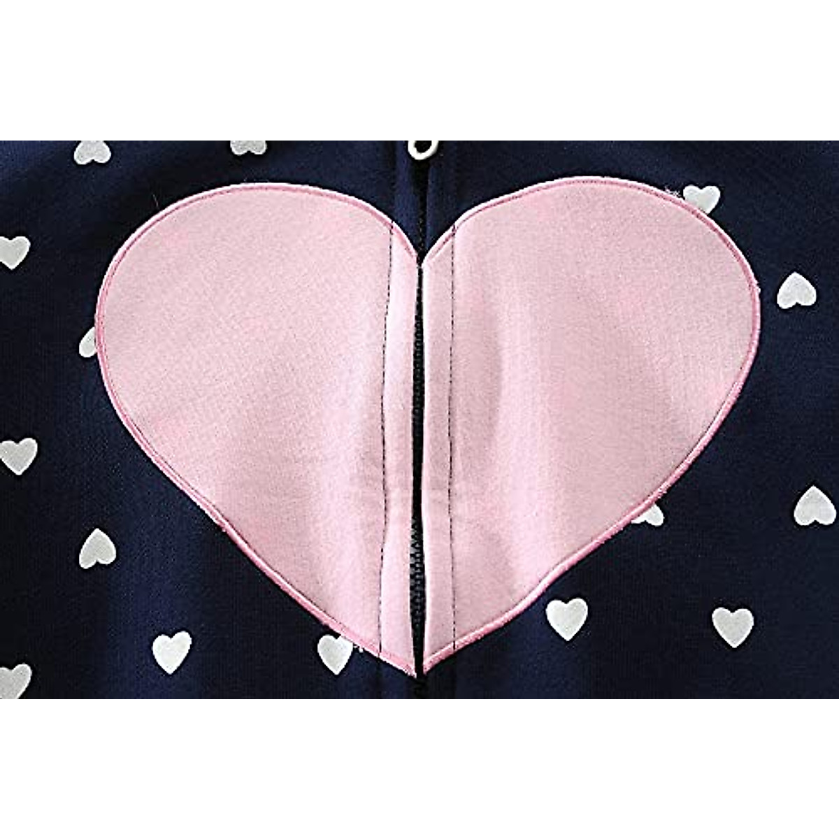 CM-Kid Toddler Girls Hoodie Sweatshirt Heart Print Outfits Hoodies T-Shirts for Kids Long Sleeve Pullover Fleece Sweatshirts Jacket Shirt Clothes Size 7