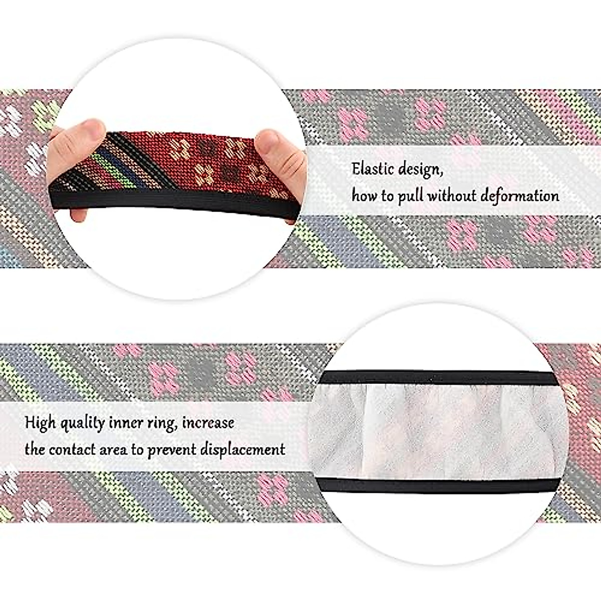 Boho Steering Wheel Cover,Unique Baja Blanket Ethnic Style Steering Wheel Cover & Car Interior Accessories,Anti-Slip Universal 15 Inch Car Steering Wheel Covers for Women Men (Colorful)