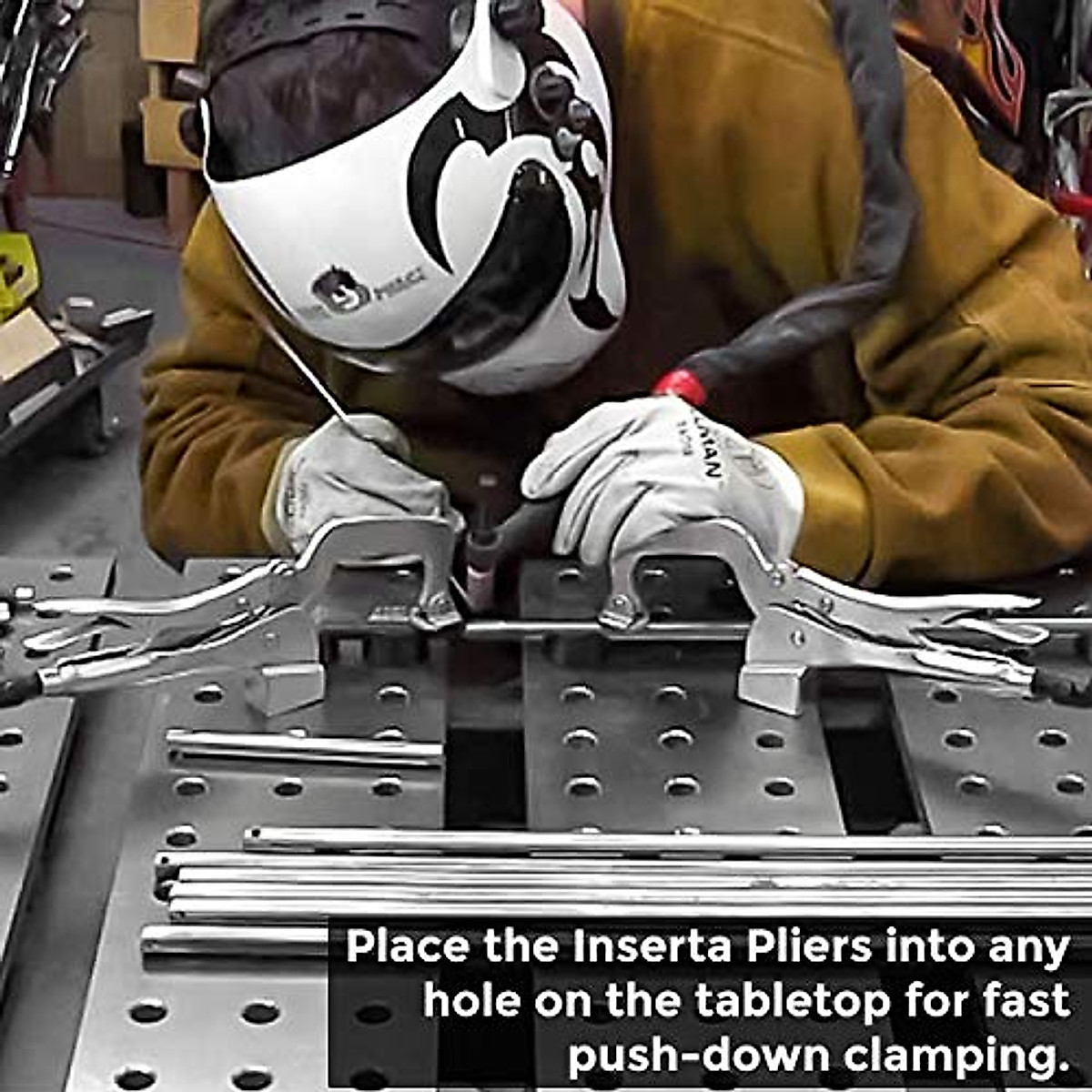 BuildPro PTT934K Inserta Plier, Table Mount Clamp, Rear Crank Handle, 5/8" Insert Diameter, 3-3/8" Throat Depth