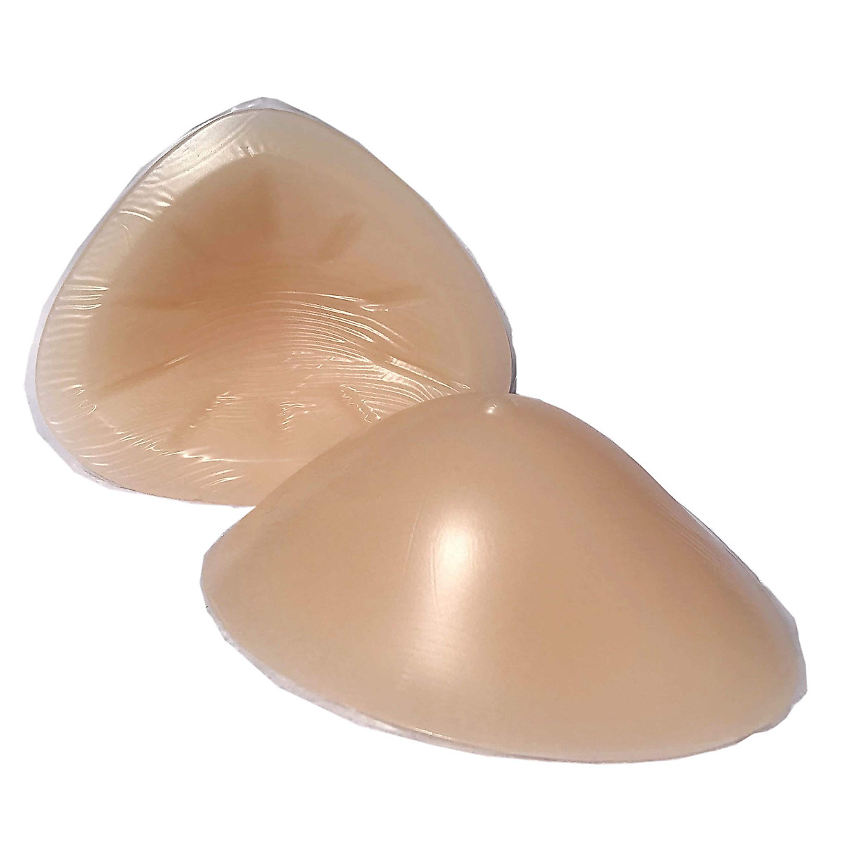 Silicone Breast Form Woman Mastectomy Prosthesis Bra Enhancer Inserts 1 Pair (1000g/Pair (D Cup)) Beige