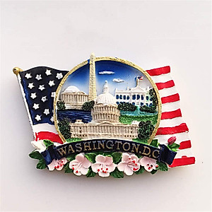 Washington D.C. Captal of USA Fridge Magnet Travel Souvenir Gift Collection Home & Kitchen Decoration Magnetic Sticker America Refrigerator Magnet