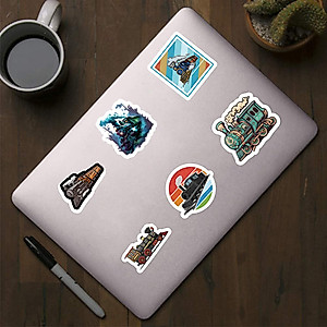 Train Stickers (500 pcs), 10 Sheets Graphic Aesthetics Cartoon Decal Roll Self Adhesive Seals for Kids Girls Boys Teen Birthday Party Decorations Water Bottle Laptop Scrapbook Cards Envelopes