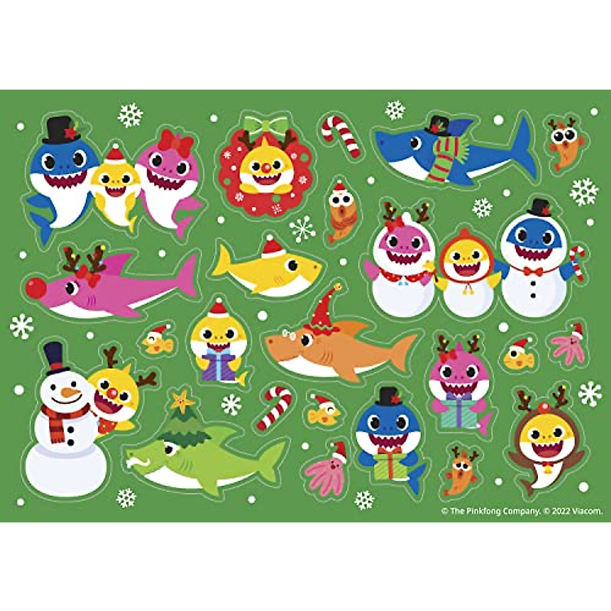 Paper Projects 01.70.40.005 Baby Shark Letter to Santa Pack | Also Includes Door Hanger, Stickers, and Envelope | Perfect for Christmas, Multicoloured, 26cm x15cm