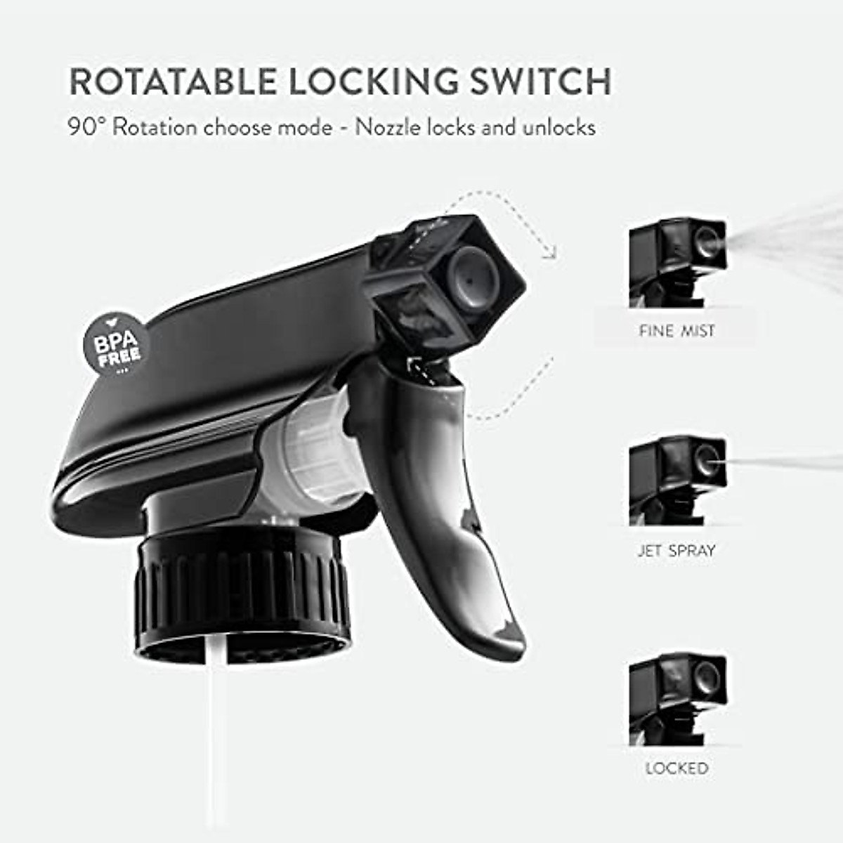 Blue Cobalt Glass Spray Bottles, 16-Ounce (2-Pack) Refillable Glass Sprayer Container with Durable Leakproof Trigger Sprayer Mist/Stream/Lock for Cleaning Products, Essential Oils, Aromatherapy, Water