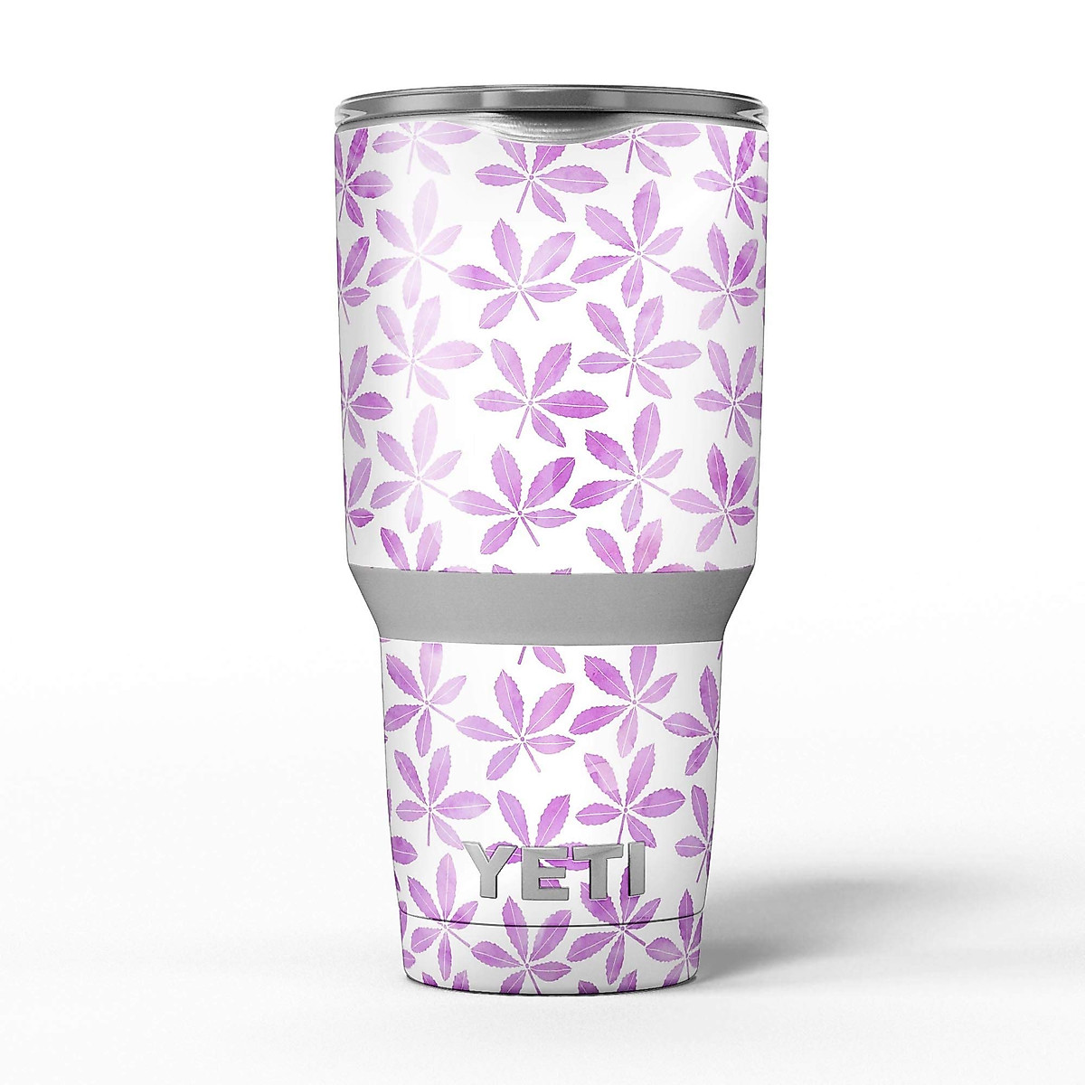 Design Skinz The Vibrant Pink and Purple Leaf - Skin Decal Vinyl Wrap Kit Compatible with The Yeti Rambler Cooler Tumbler Cups
