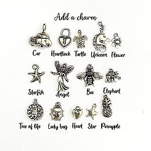 International Nurse day Gift, Personalized Stethoscope ID Name Tag with custom charm, Hand stamped Stethoscope Charm, Nurse Birthday Gift, RN Tag, RN gift, Nursing school graduation gift