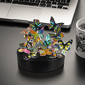 LICRAFT Desk Sculpture Butterflies Desktop Stress Relief Toy Fidget Toy for Anxiety Office Gift (22pcs Butterflies)
