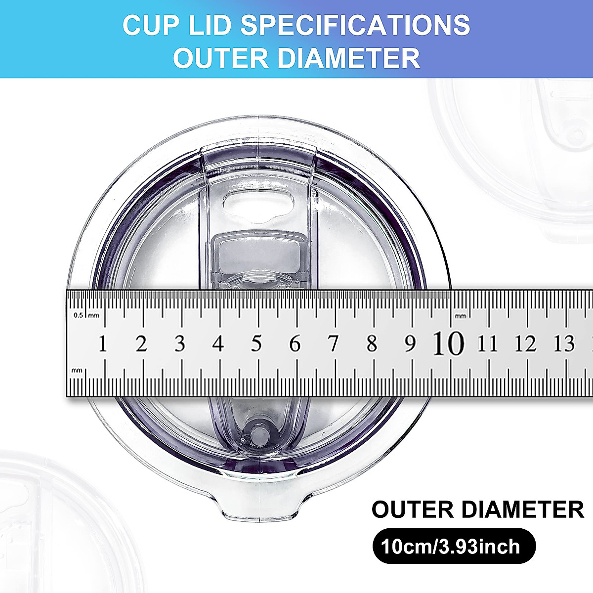 30 OZ - 2 Replacement Lids for Yeti Tumblers-3.7 to 3.74 INCH Diameter - Spill Proof Lids- Tumbler Lid for Yeti Tumbler 30 oz, Replacement Lids for Stainless Steel Tumbler Travel Cup, Yeti cup lids