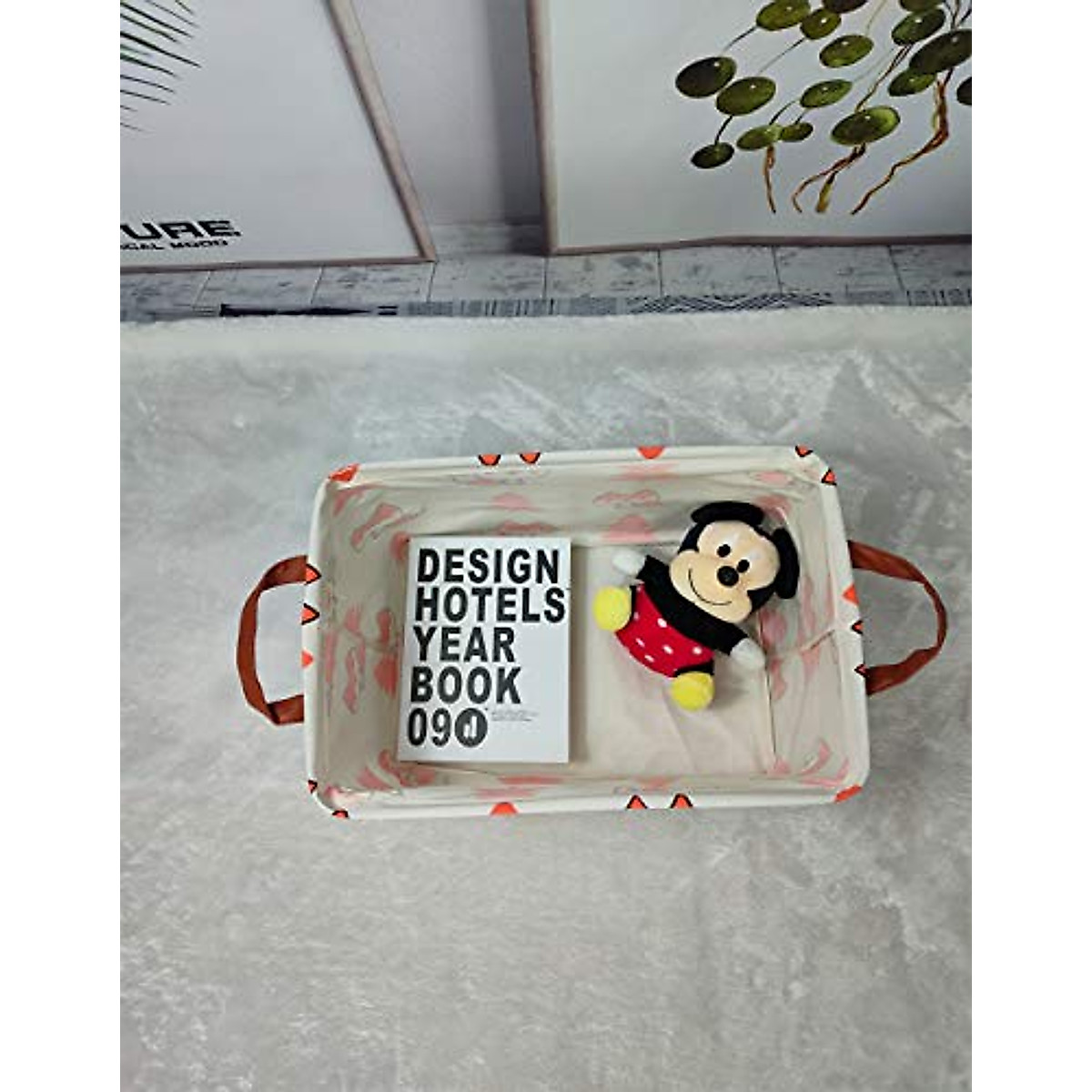 ASKETAM Kid Cute Rectangle Toy Box for Girl, Baby Collapsible Toy Storage Bin Nursery Child Playroom Bedroom Decor Clothes Storage Bin Gift Basket(Fox little pine)