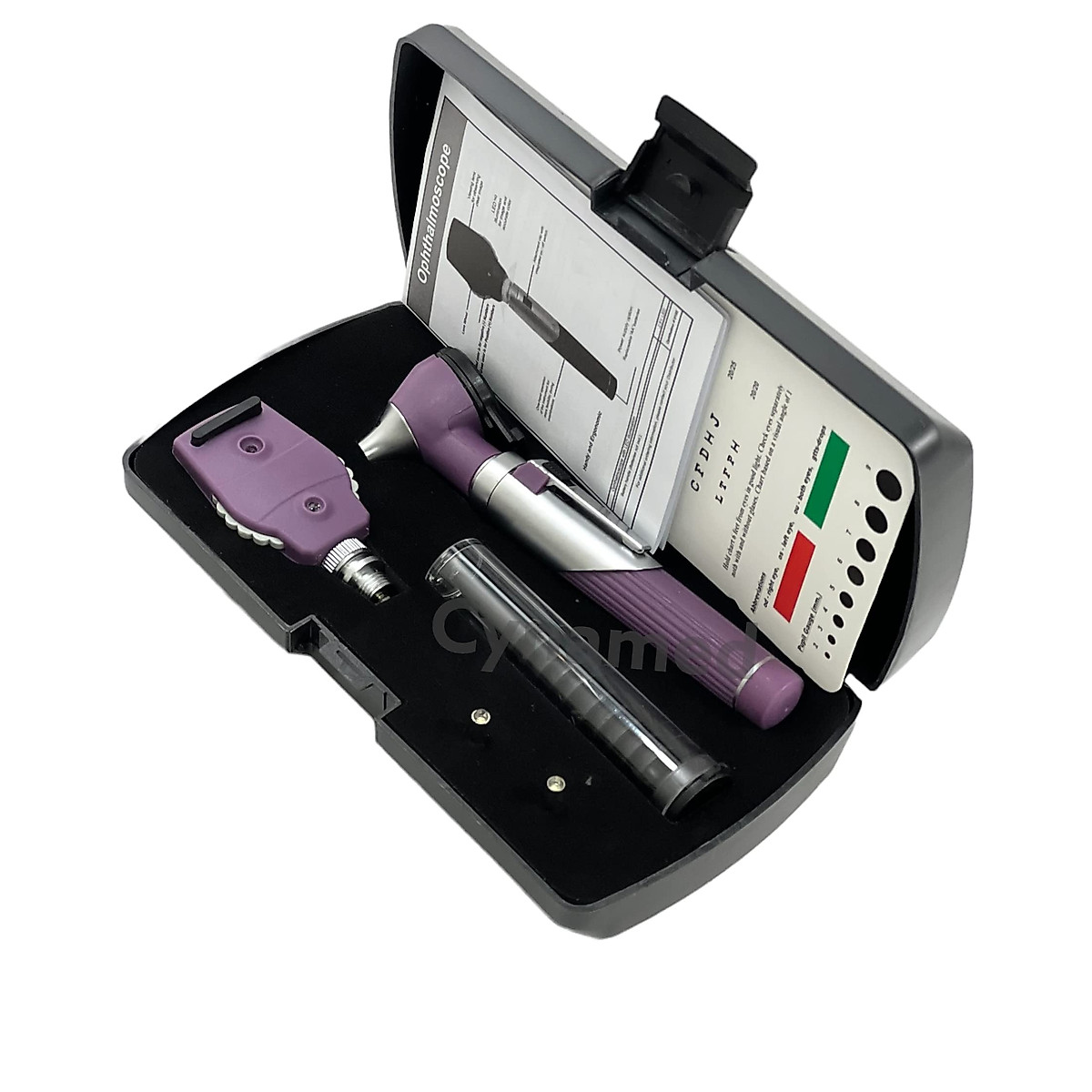 Premium Student Home USE LED Bright Light ENT Diagnostic Otoscope Orange Plus 1 Extra Replacement Bulb Plus 10 Specula Cynamed