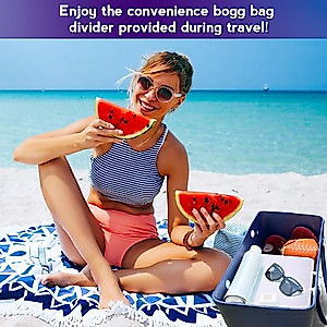 Mity rain Divider Tray Compatible with Bogg Bag/Simply Southern Tote, Accessories of Bogg Bag Original X Large as Divider and Snack Tray, Insert Tray Portable Lightweight with 5 Plastic Clips White