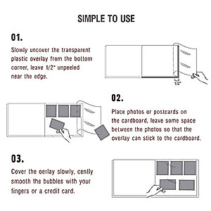Holoary Self Adhesive Page Photo Album with Metallic Pen Magnetic Self-Stick Page Scrapbook for 3x5 4x6 5x7 6x8 8x10 Hand Made DIY 40 pages Albums, Printed Kraft Paper Cover Old Map Adventure World Travel Vacation Memory Book