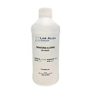 Lab Alley Denatured Ethanol 200 Proof, Great to Use for Fuel, Heating, and Cleaning - 1 Pint