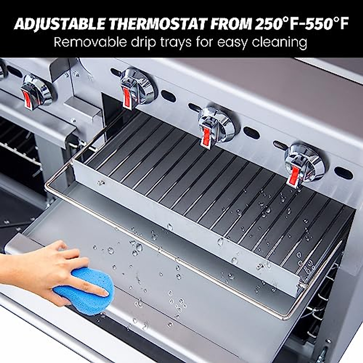 EASYROSE 60 Inch Gas Range 6 Burner Heavy Duty Ranges With Griddle, Salamander & 2 Ovens, Commercial Range for Kitchen Restaurant - 276,000 BTU, ETL Certified