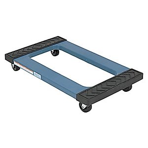 Vestil PDOC-1830 Plastic Dolly Rubber End, 1000 lbs Capacity, 30" Length x 18" Width x 5-1/2" Height Deck