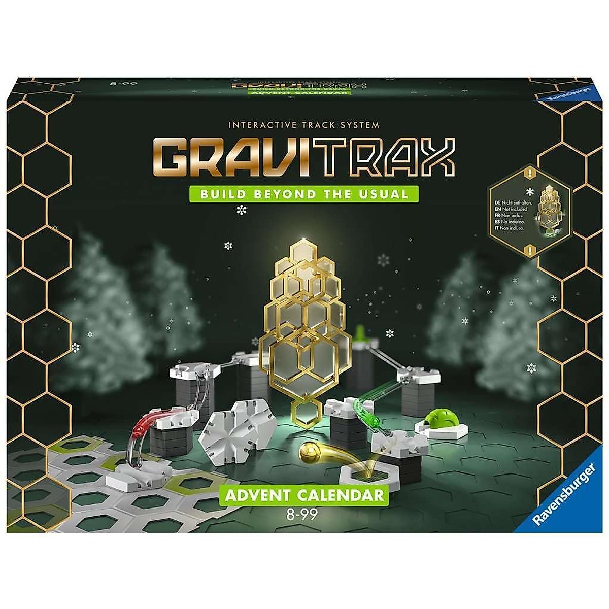 Ravensburger GraviTrax Advent Calendar 2022 - Interactive Marble Run Construction Toy | STEM Learning | Gravity Race Course | Magnetic Obstacle Tracks | Suitable for Ages 8 and Up