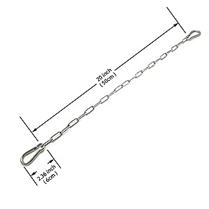 ZRruowin Gate Chain Lock for Outdoor Fence with Carabiner Stainless Steel Gate Latches Link for Horse Goat Dog Stall Supplies Wooden Fence Barn