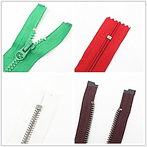 Meillia 55 Pieces #3 and #5 Zipper Bottom Stops and Top Stops Zipper Stops in Gold, Silver and Gunmetal