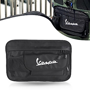 OXLLONE Motorcycle Nylon Electric Scooter bag Glove Saddle Luggage Bags Storage Tool Bag Decorate Case Box Compatible with VESPA GTS GTV LX LXV Scarabeo Sprint 150
