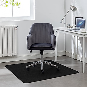Hardwood Floors,Tile Non-Slip Office Chair Mat,Computer Chair Mat,for Rolling Chair,Large Floor Protector,Easy Clean and Flat Without Curling,Black(47"x36")