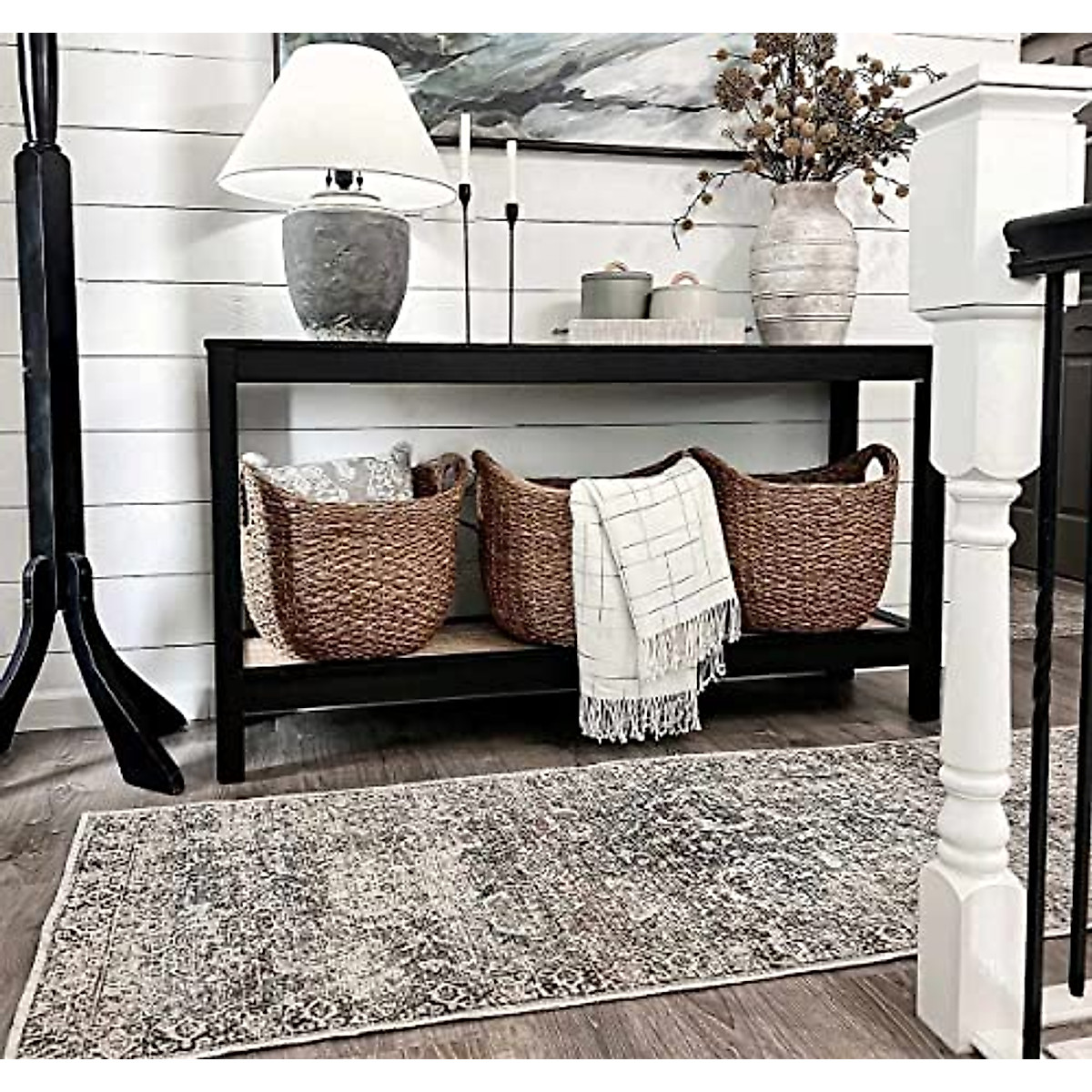 Hauteloom Holi Collection Shiraz - Machine Washable Oriental Persian Living Room Kitchen Bedroom Dining Room Area Rug - Neutral Vintage Distressed Boho Style - Beige, Red, Olive Green - 9'2"x12'