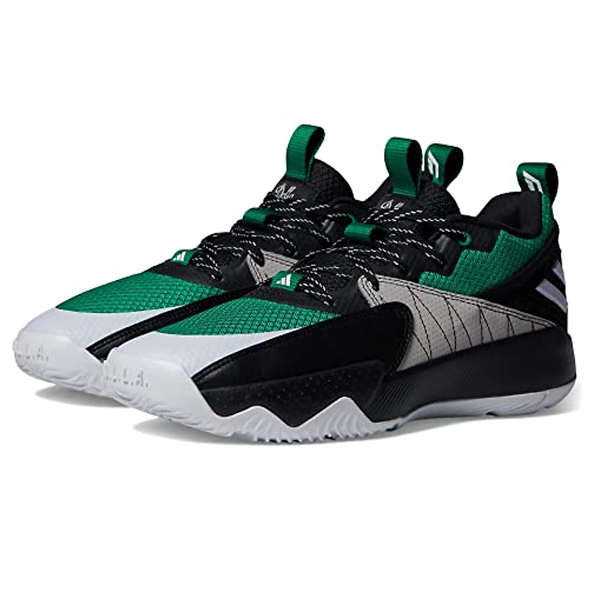 adidas Dame Certified Court Green/Black/White Men's 9, Women's 10 Medium