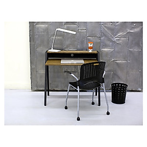 Safco Products 9740BL Bubble Wastebasket, 6-Gallon, (Qty. 3), Black