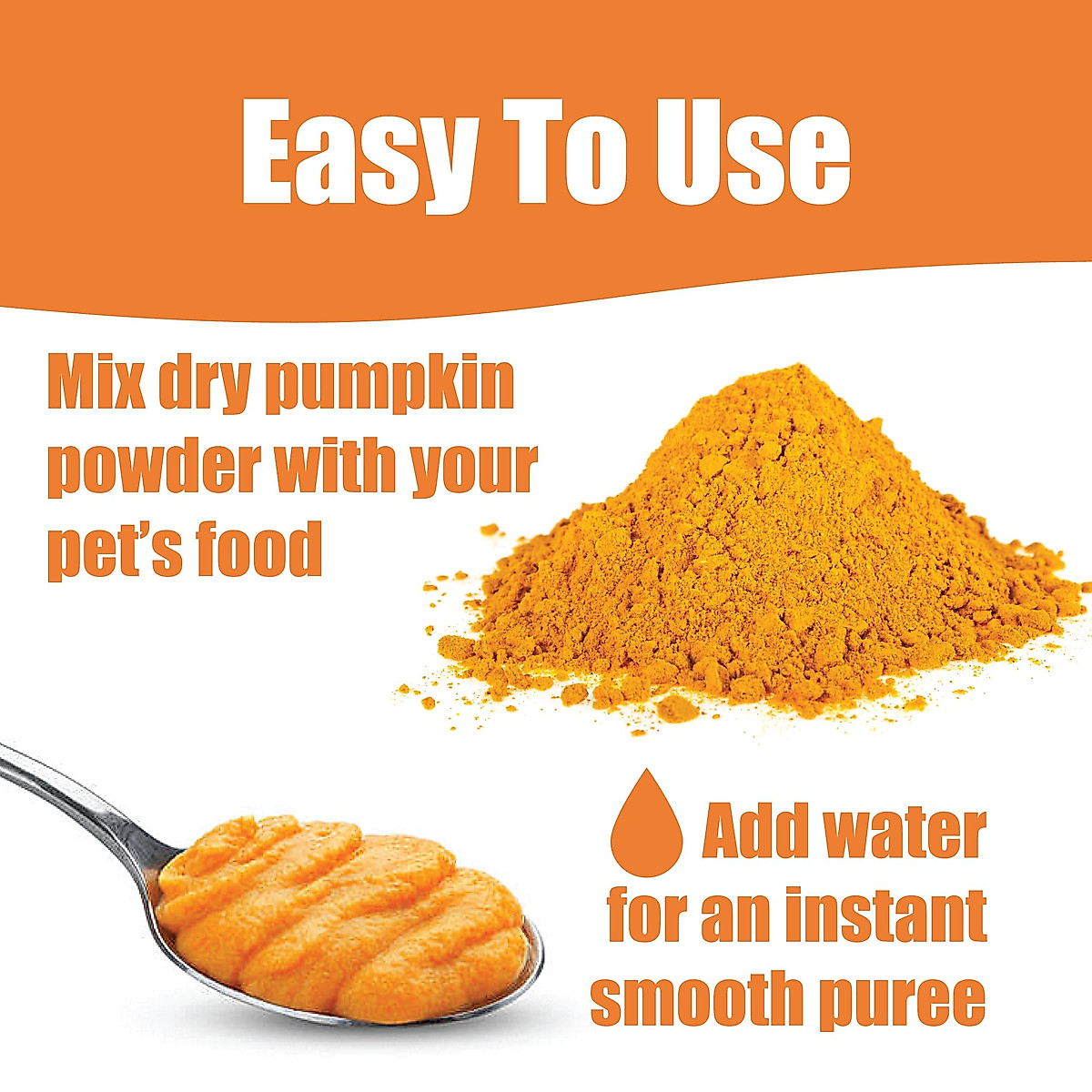 Whole Life Pet Pumpkin Powder for Dogs and Cats. Firms Stool, Relieves Diarrhea. Mix with Water for Instant Puree. No Mess or Waste from Cans. Human Grade Quality