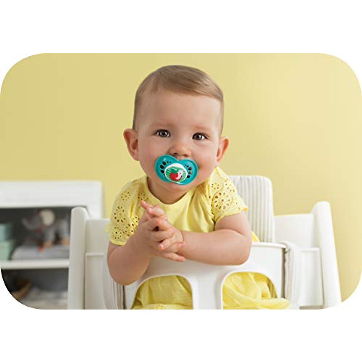 MAM Original Baby Pacifier, Nipple Shape Helps Promote Healthy Oral Development, Sterilizer Case, 2 Pack, 6-16 Months, Crystal/Girl. 6-16- (Pack of 2)