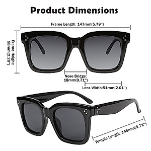 FEISEDY Vintage Women Butterfly Sunglasses Designer Luxury Square Gradient Sun Glasses Shades B2486