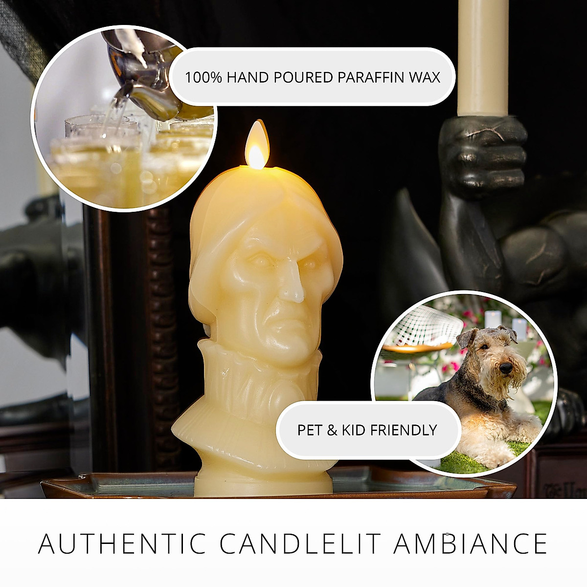 Luminara Disney's The Haunted Mansion Female Staring Statue Figural Flameless LED Candle