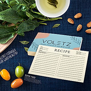 4x6 Recipe Cards Double Sided, 50 Count Recipe Cards 4x6 Inches Double Sided, Thick Cardstock 4x6 Recipe Card for bridal shower Fits in recipe box, card binder gifts for wedding housewarming gifts