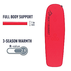 Sea to Summit Ultralight Self-Inflating Foam Sleeping Pad for Backpacking and Camping, Women's Regular (67 x 21 x 1 inches)