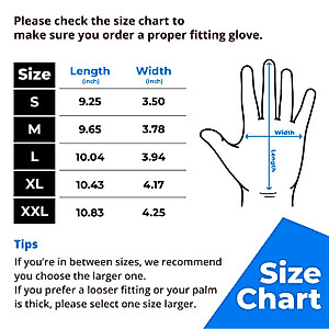 toolant Work Gloves Men, 12 Pairs Crinkle Latex Rubber Gloves for Construction, Gardening, Warehouse (Black, Large)