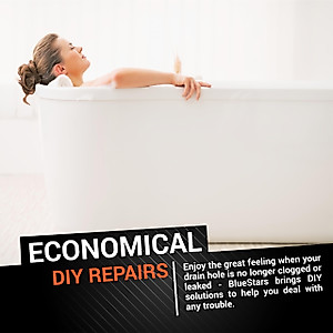 BlueStars Tip-Toe Tub Trim Kit Set with Two-Hole Overflow Faceplate - US Standard Size Fits 1.40"-1.50" Holes - Complete Kit with Fine/Coarse Thread - Universal Bathtub Conversion Kit - Chrome Plated