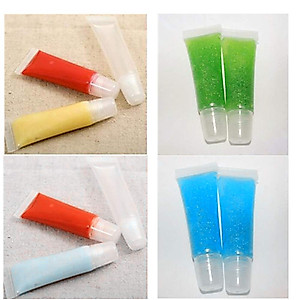 12Pcs 8ml Clear Empty Tubes Refillable Containers for DIY Lip Gloss Balm & Travel Toiletries