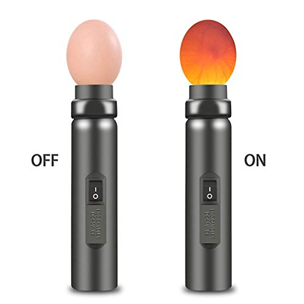 Smoostart Egg Candler, LED Light Egg Candler Tester, Chicken Flashlight Candeling Light for Eggs, Egg Incubator Light Monitor Egg Development for Chicken Bird Egg