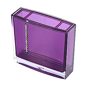 Yosoo 5 Pcs Bathroom Accessories Set Luxury Bath Vanity Set with Toothbrush Holder Containe Tumble Soap Dish Liquid Soap Lotion Pump Dispenser Purple Lotion Dispenser Soap Pump Toothbrush Cup